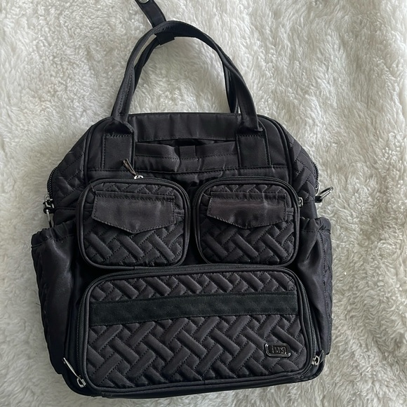 lug | Bags | Lug Mini Puddle Jumper 3 Convertible Bag Black Quilted Euc ...